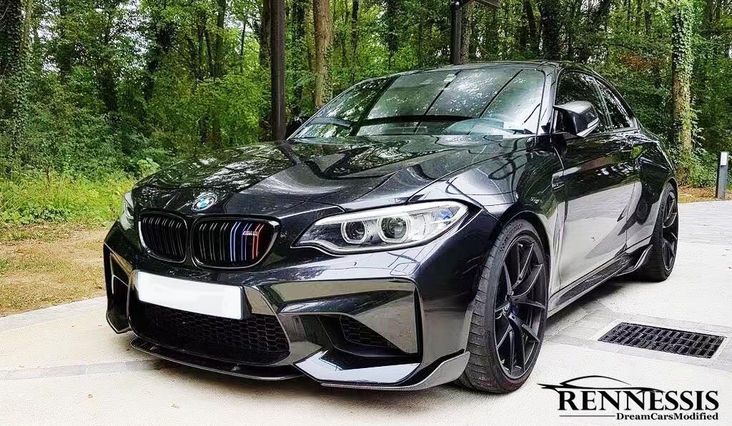 RENNESSIS BMW M2 DTM Look Carbon Fibre Front Bumper Canards