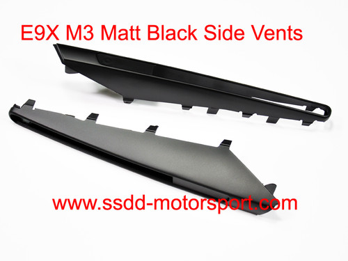 E90 E92 E93 M3 Black Competition Look Replacement Side Vents