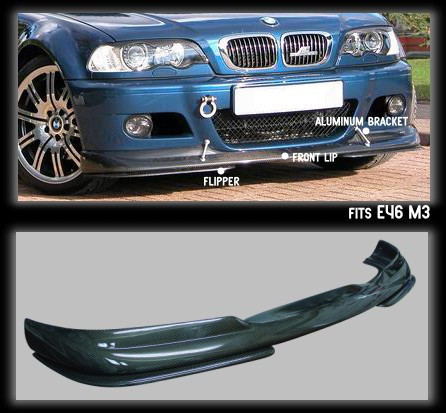 E46 M3 3 Piece Racing Carbon Fibre Front Splitter Set