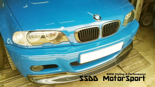 E46 M3 CSL Inspired Full Width Carbon Fibre Front Splitter
