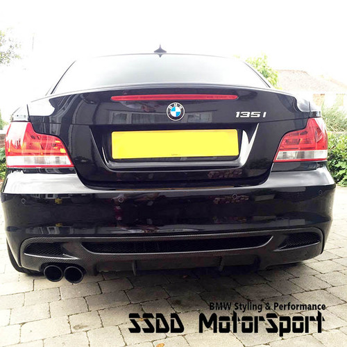 E82 E88 Performance Look Carbon Fibre Rear Diffuser Twin Tip