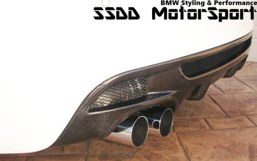 E82 E88 Performance Look Carbon Fibre Rear Diffuser Twin Tip