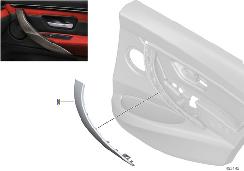 Genuine BMW M3 M4 M Performance Carbon Door Handle Trims