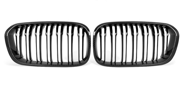 For BMW F20 F21 LCI M Look Dry Carbon Front Grilles, Double Slats ...