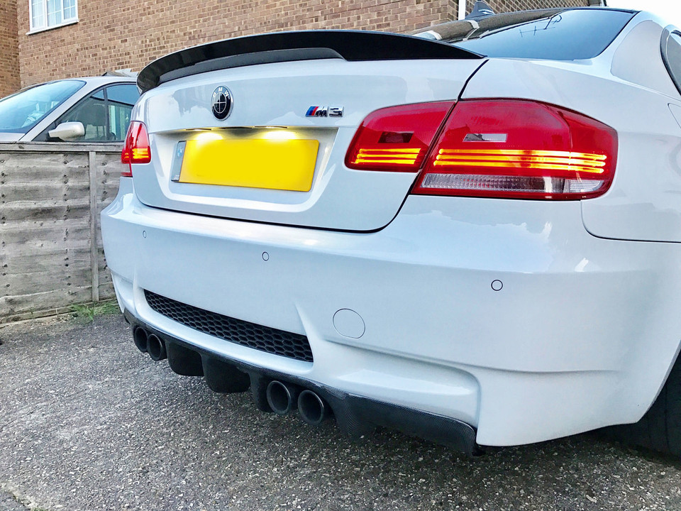 Professionally Painted BMW E92 Coupe Performance High Kick Boot Lip Spoiler