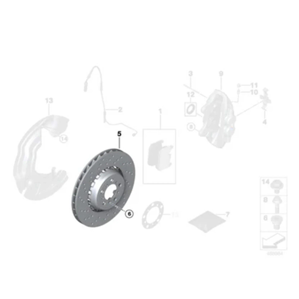 Genuine BMW 34107889666 F87 M2 F80 F82 M3 M4 Front Right Brake Disc ...