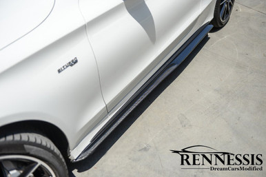 Mercedes Benz W205 C63 C63S AMG Carbon Fiber Side Skirts
