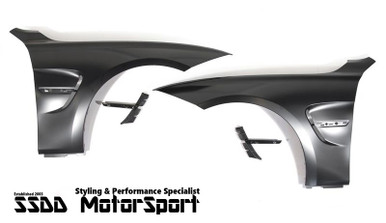 F30 F31 M3 Look Metal Front Wings Fender Kit with Black Vents - SSDD ...
