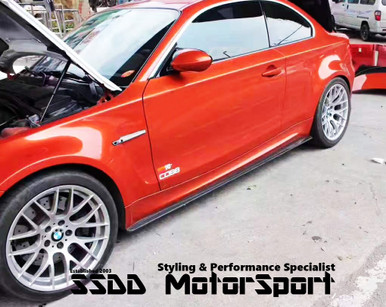 BMW E82 1M Coupe EVO Carbon Rear Side Skirt Extensions - SSDD ...