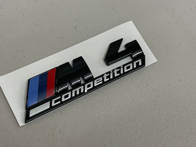 GLOSS BLACK M4 COMPETITION EMBLEMS BADGES - SSDD MotorSport Ltd