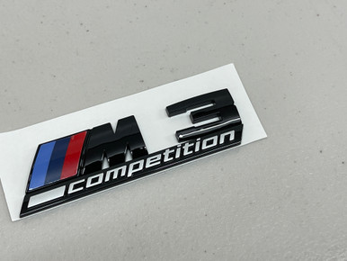 GLOSS BLACK M3 COMPETITION EMBLEMS BADGES - SSDD MotorSport Ltd