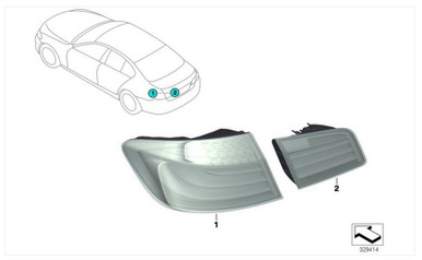 Genuine BMW F10 5 Series LEFT Rear Inner Boot Light 63217306163 - SSDD ...