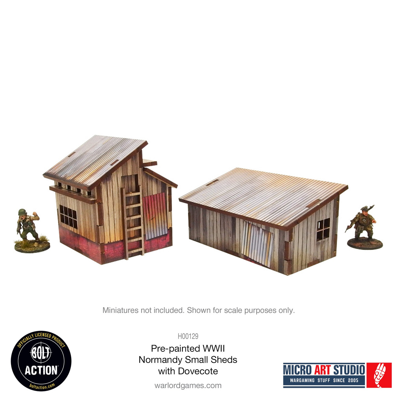 Bolt Action: Small Sheds with Dovecote (Pre-Painted)