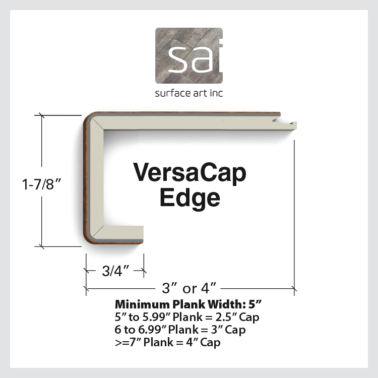 VCap-EG-113148, VersaCap Edge, Crosscut Ash, Crosscut Ash - Versatrim, LLC - B2B