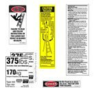 375 lb. Aluminum Stepladder / Platform ladder Safety Labels ...