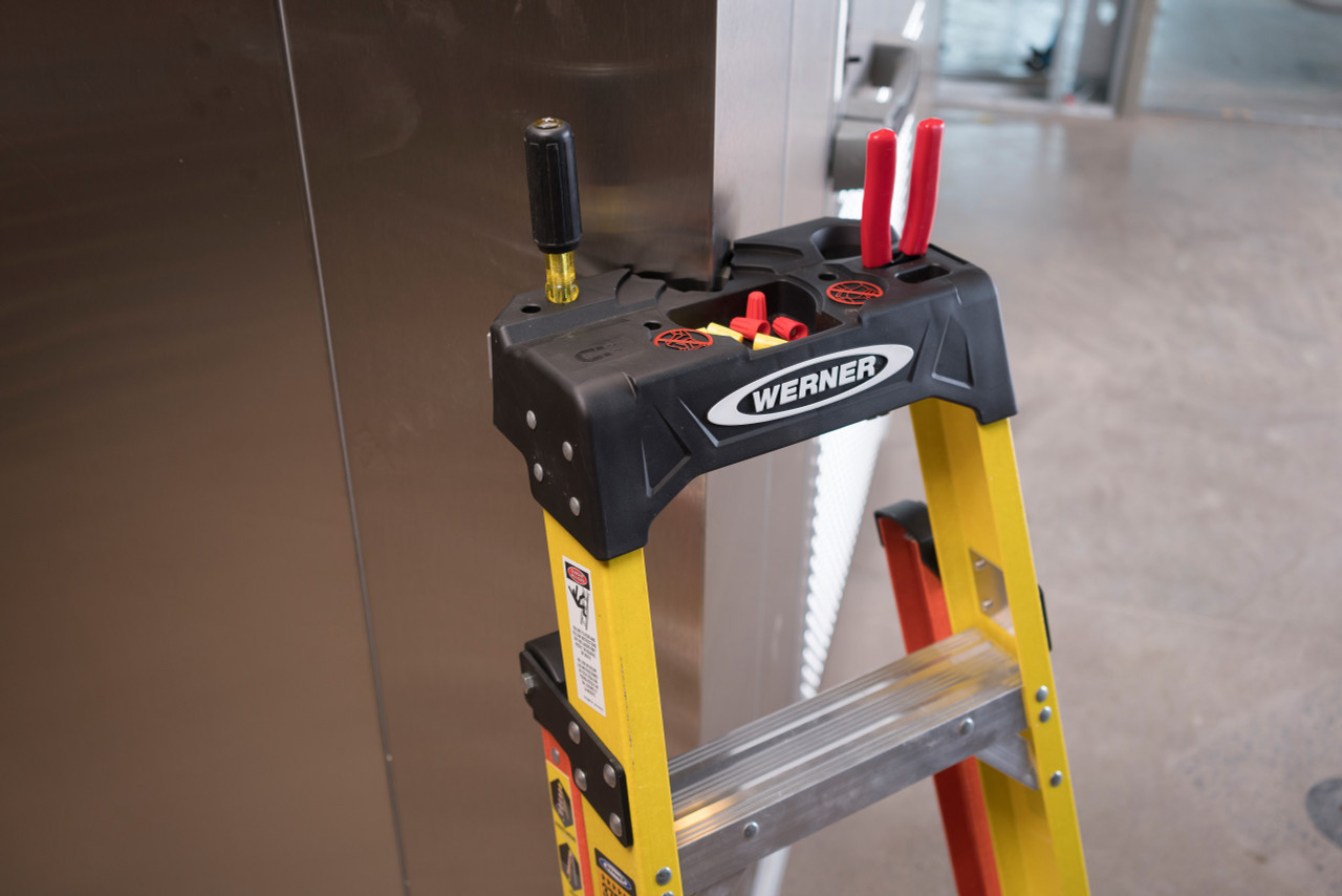 Werner L7300 Series // LEANSAFE Fiberglass Stepladder / 375 lb. Rating ...