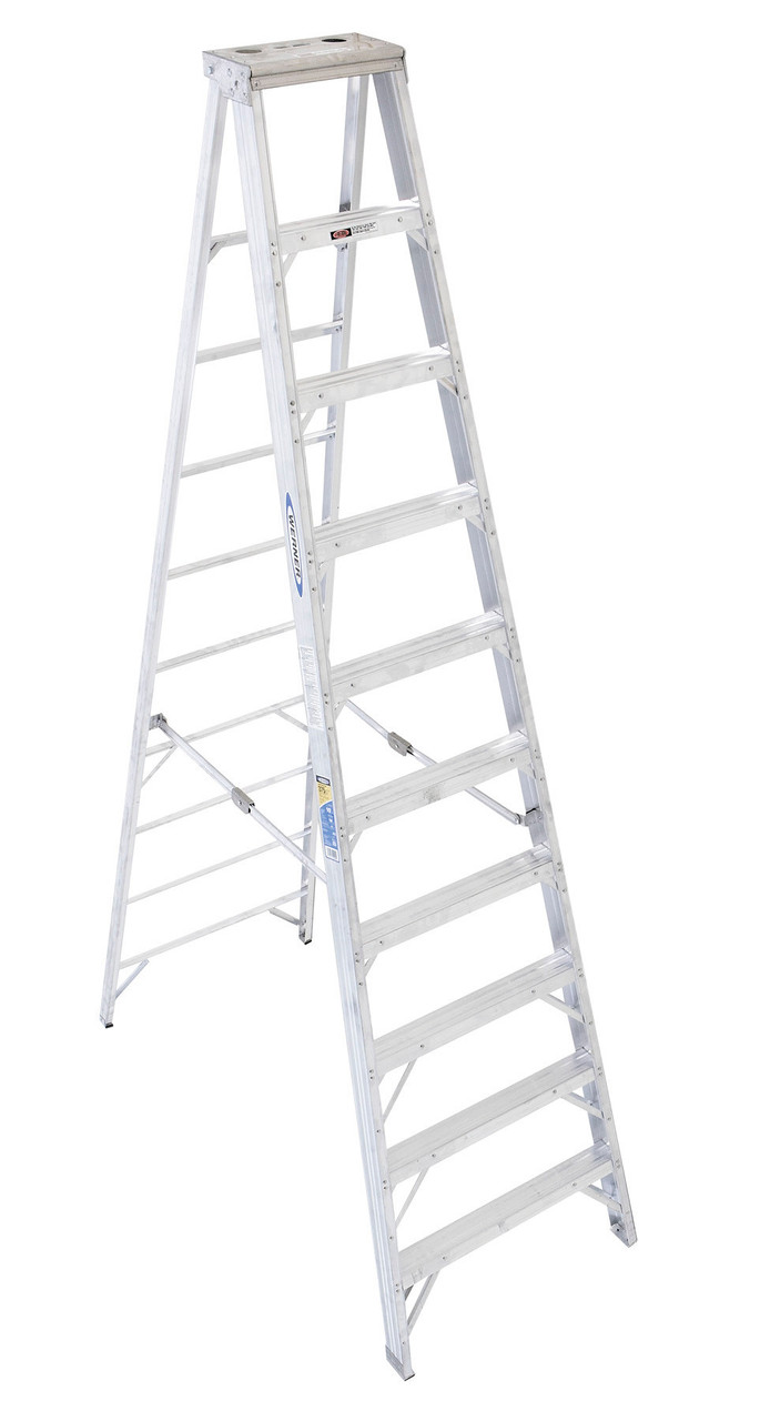 Werner 400 Series // Aluminum Stepladder / 375 lb. Rating ...