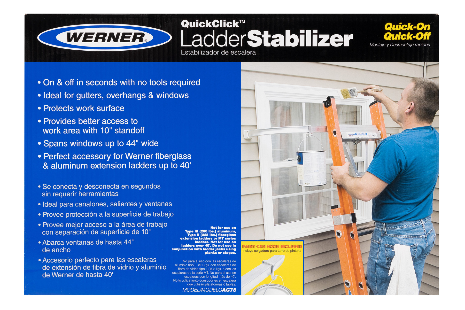 Werner AC78 // QuickClick Ladder Stabilizer - cityladderco.com