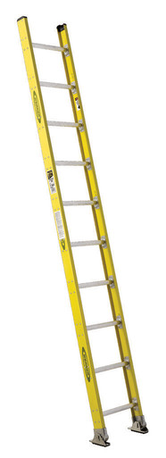 Werner 7100-1 Series // Fiberglass Single Ladder / 375 lb. Rating ...