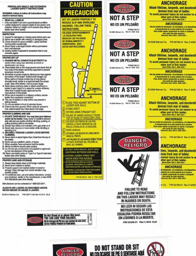 300 lb. Posting ladder Safety Labels - cityladderco.com
