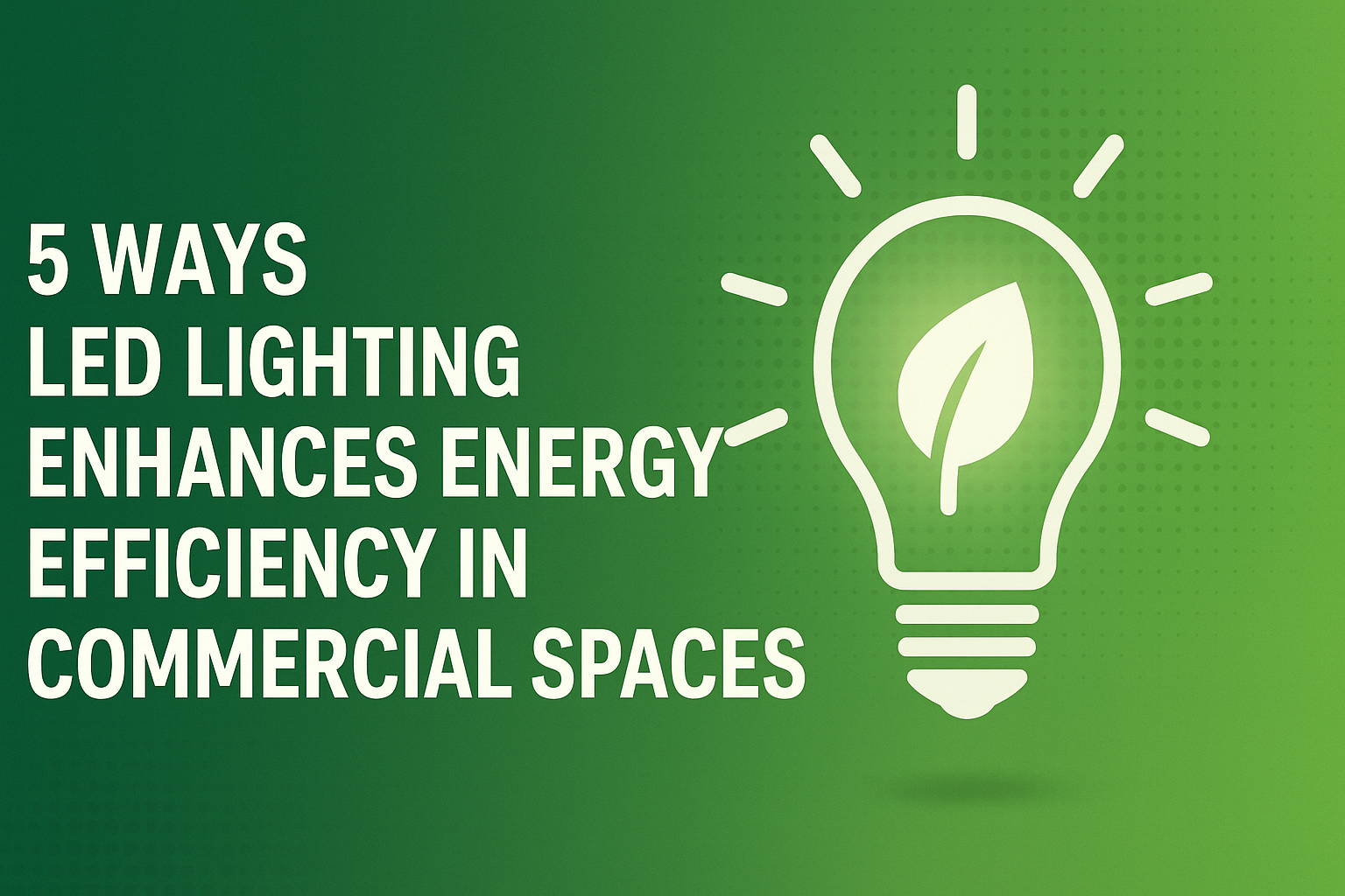 5 Ways LED Lighting Enhances Energy Efficiency in Commercial Spaces ...