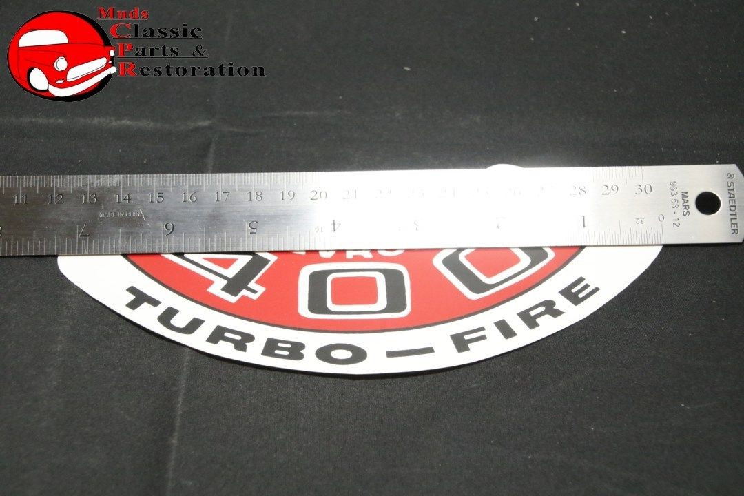 Chevy "Chevrolet 400 Turbo-Fire" Air Cleaner Decal - Muds Classic Parts