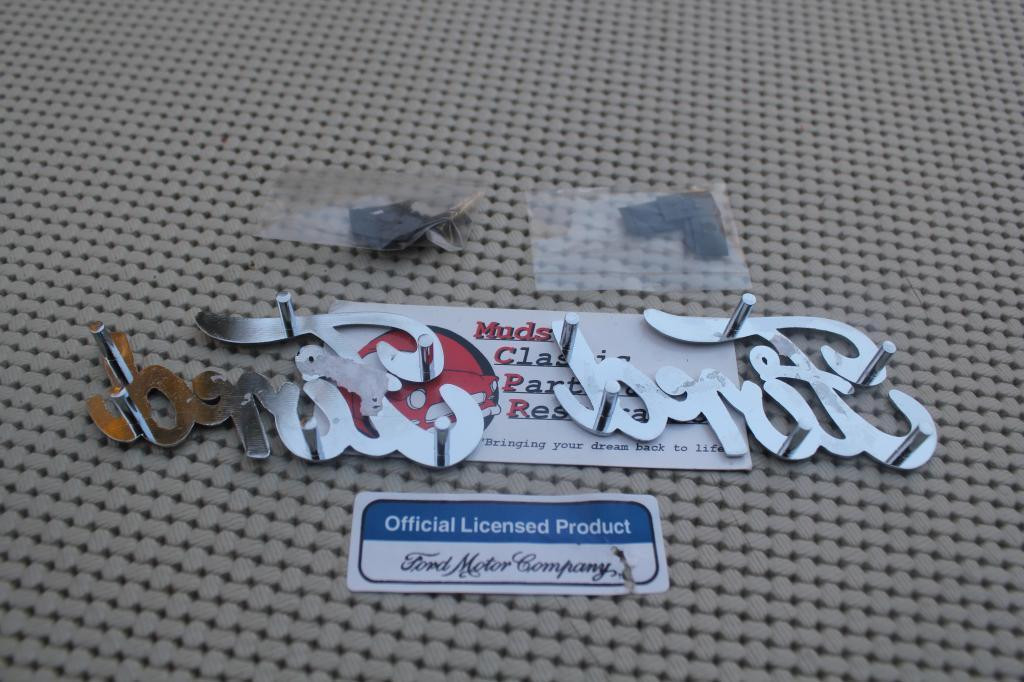 Chrome Ford Script Emblems Hot Rod Pickup Truck Low Boy Deuce Coupe ...