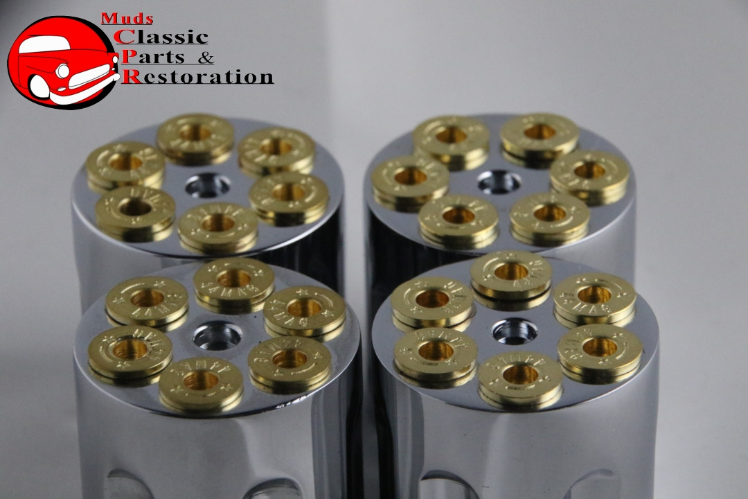 Custom Cylinder Four Dash Knobs Truck Hot Rat Rod - Muds Classic Parts