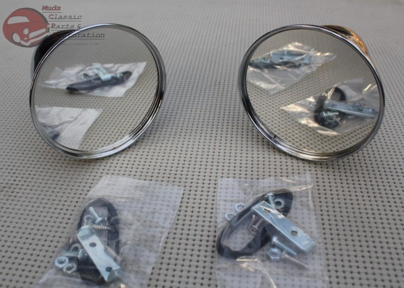 Gt Talbot Shelby British Style Fender Door Mounted Race Racing Mirrors ...