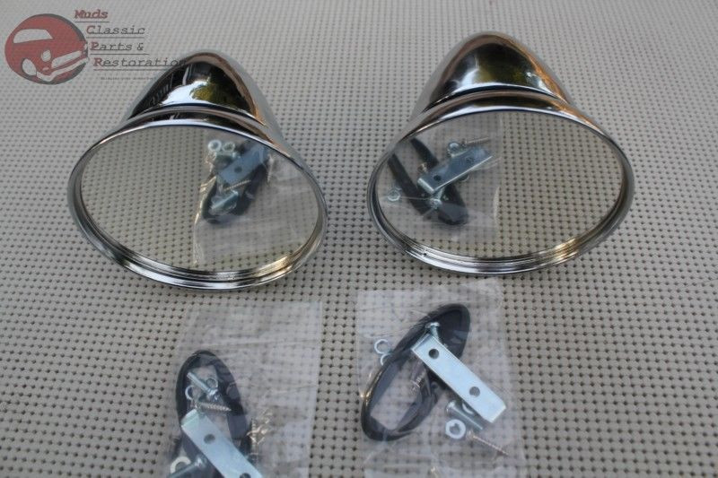 Gt Talbot Shelby British Style Fender Door Mounted Race Racing Mirrors ...