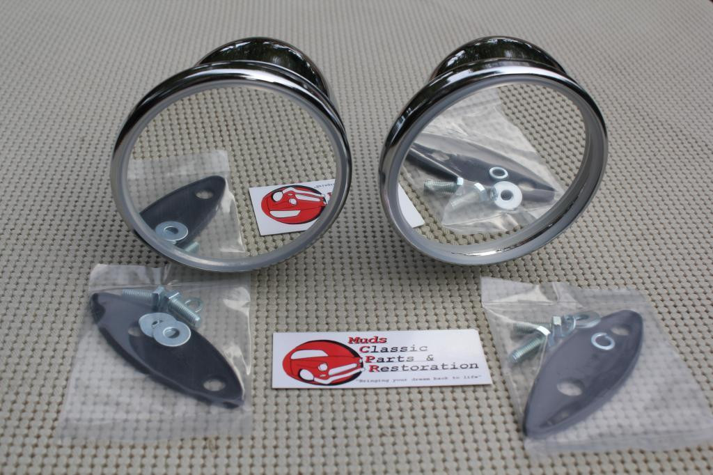 Gt Style Chrome Race Bullet Outside Sports Mirrors Hot Rat Street Rod ...