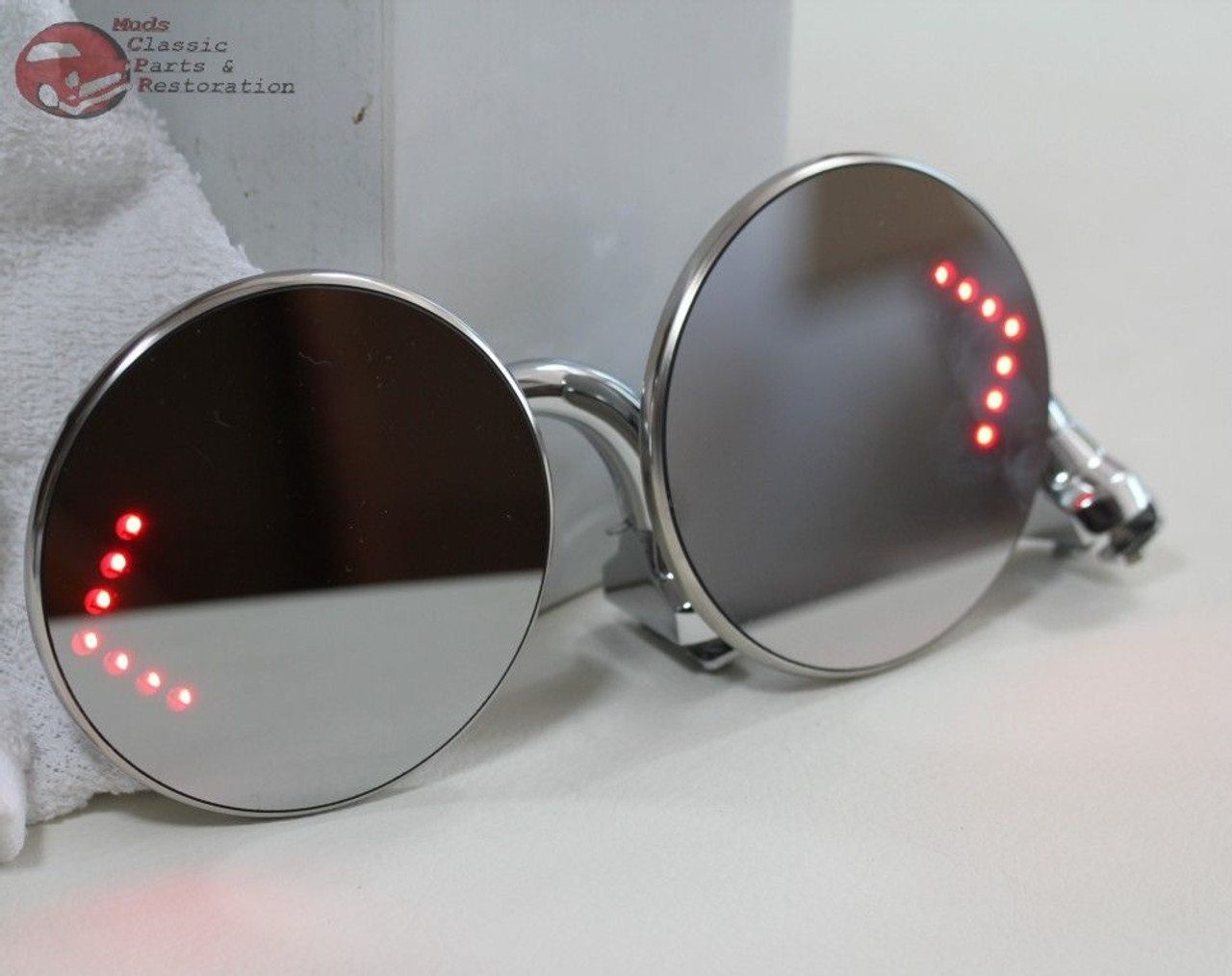 Hot Rat Rod Custom Truck 4" Exterior Peep Mirrors Led Turn Signal ...