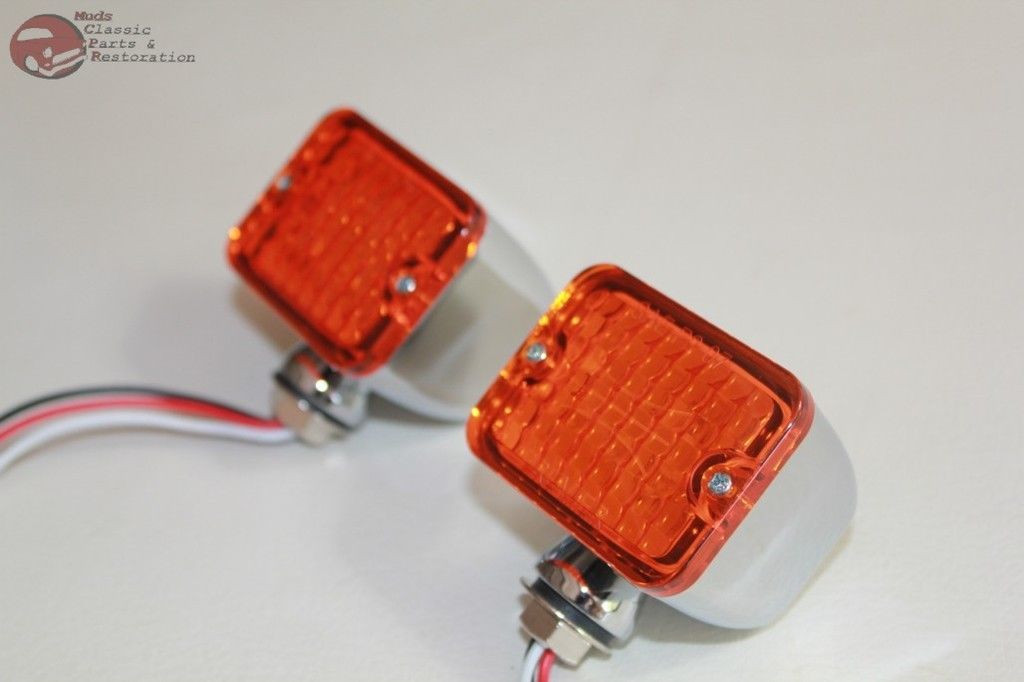 Medium Led Rectangle Rod Lights Park Turn Running Clearance Hot Rat Rod ...