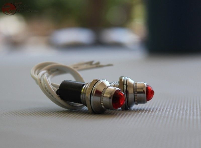 Red Mini Pilot Instrument Dash Warning Indicator Lights Hot Rat Street ...