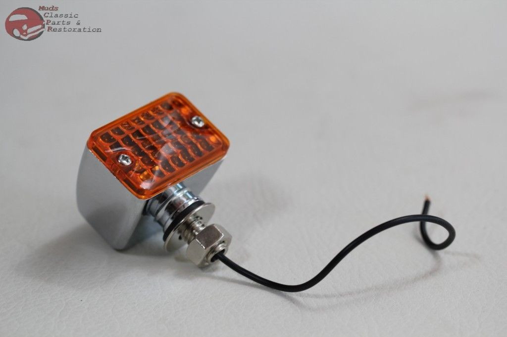 Small Mini Chrome Custom Marker Lamp Light Turn Signal Hot Rat Rod ...