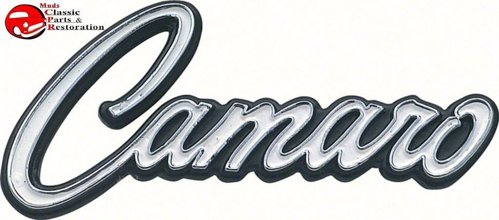 1968-69 "Camaro" Deluxe Door Panel Emblems - Script Lettering - Muds ...
