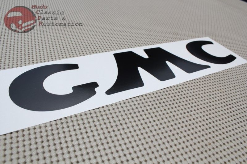 47-54 Gmc Pickup Truck Stepside Black Tail Gate Letters Decal Lettering ...