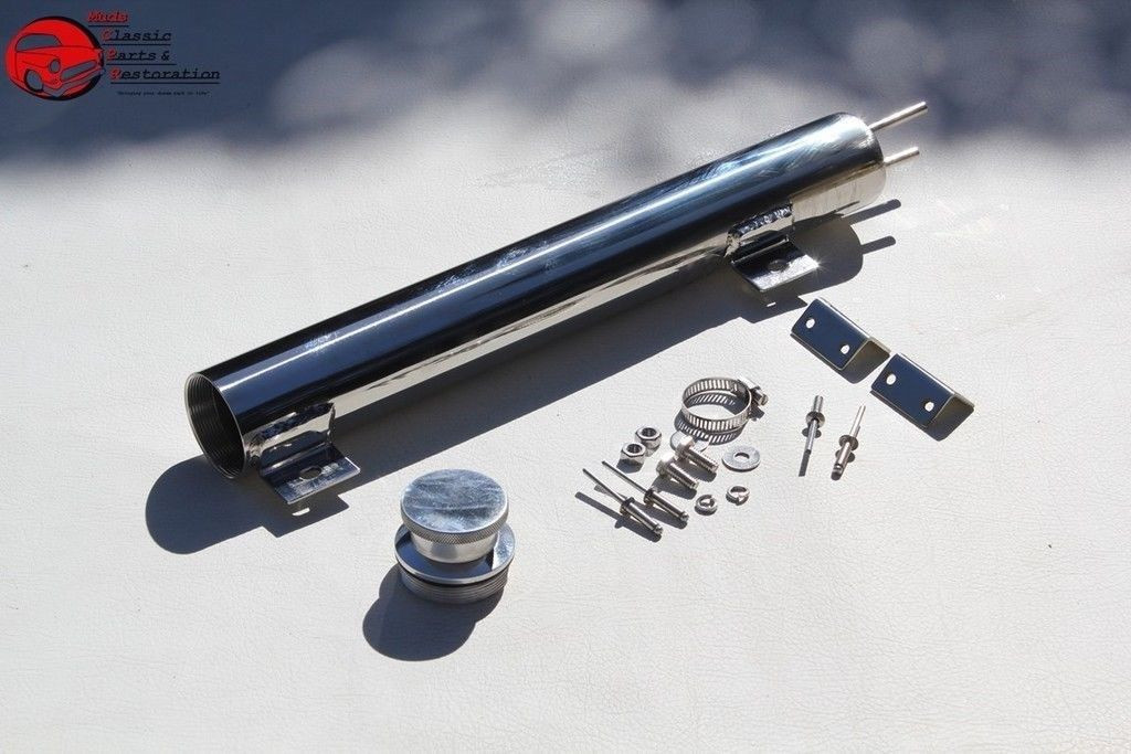 15" Stainless Radiator Water Coolant Overflow Tank Custom Truck Hot Rat ...
