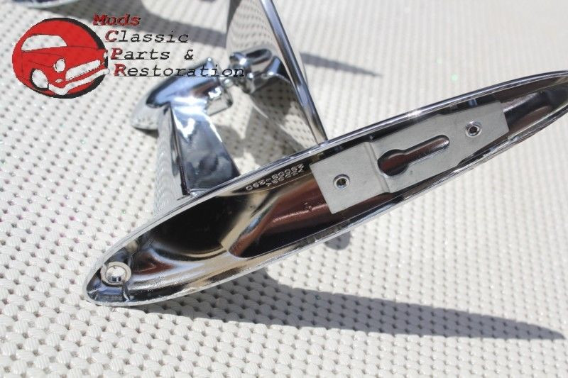 55-57 Tri Five Chevy Outside Rear View Mirror & Gm Custom Fender Door ...
