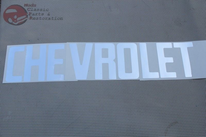 67-72 Chevy Pickup Truck Fleetside Rear Tailgate Chrome Letter Decal ...