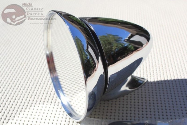 Gt Style Chrome Race Bullet Outside Sports Mirror Hot Rat Street Rod ...