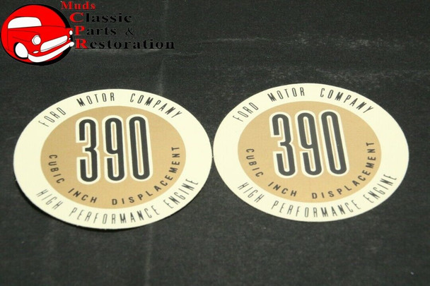 61 62 63 Ford 390 High Performance Valve Cover Decals - Pair - Muds ...