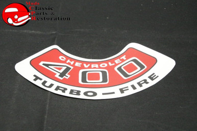 Chevy "Chevrolet 400 Turbo-Fire" Air Cleaner Decal