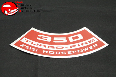 Chevy 350 Turbo Fire 295 Horsepower Air Cleaner Decal