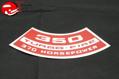 Chevy 350 Turbo Fire 370 Horsepower Air Cleaner Decal