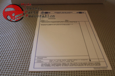 Chevy Factory Window Sticker