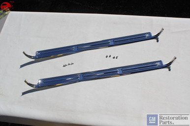 Chevy Gmc Truck Plain Door Sill Scuff Step Up Rocker Kick Carpet Plates ...