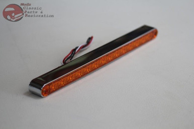 Custom Led Turn Signal Glow Light Bar 12" Chrome Bezel Truck Hot Rat ...