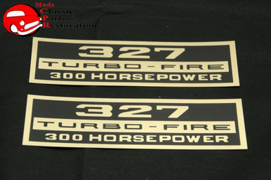 Camaro Corvette Impala Chevelle 327 Turbo Fire 300 Hp Valve Cover Decal