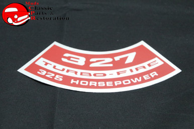 327 Turbo-Fire 325 Horsepower Air Cleaner Decal Gm Part # 3906658